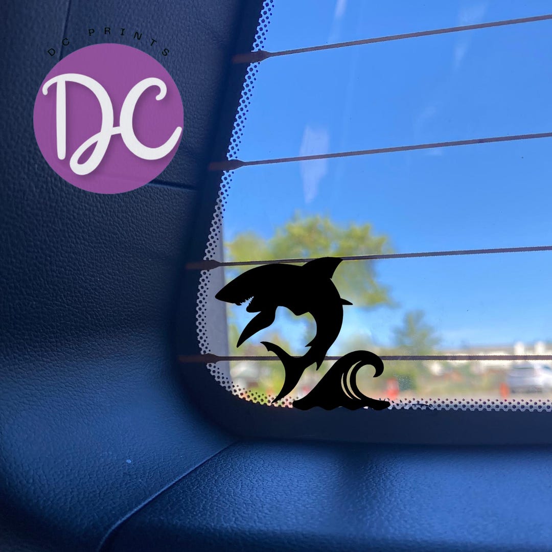 Shark Car Decal: Scratch-resistant Vinyl Sticker - Etsy