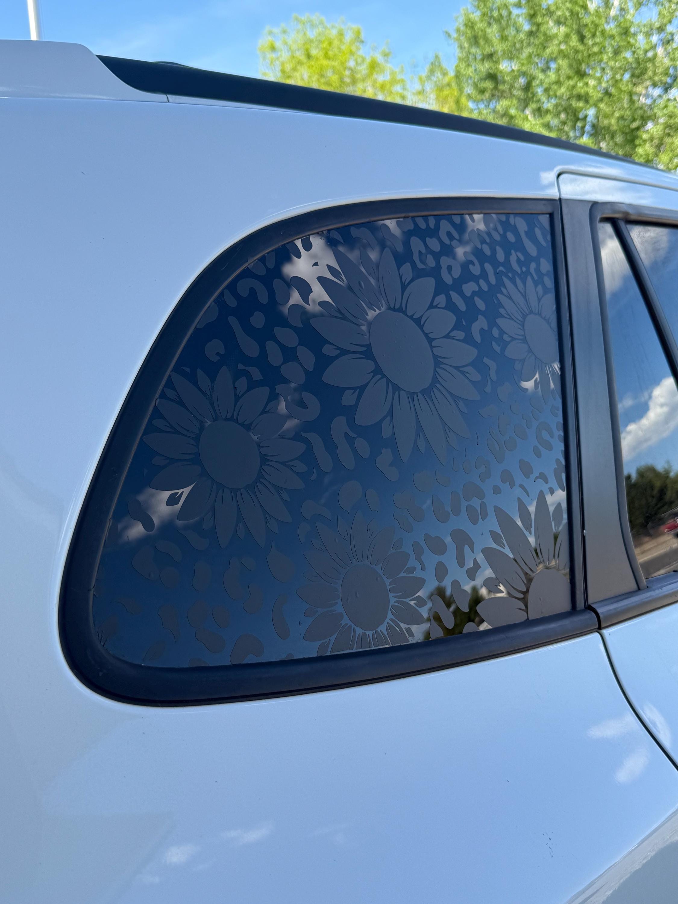 Sunflower Leopard Print Car Window Decal: Vinyl Sticker - Etsy