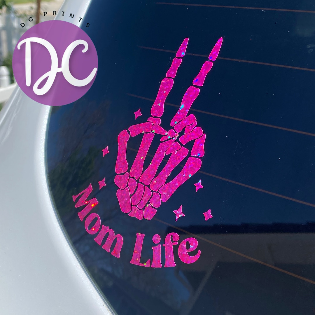Mom Life Car Decal, Car Window Decal, Vinyl Decal Sticker, Car ...