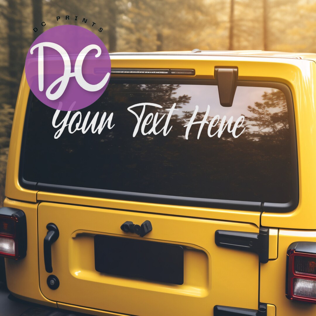 Custom Text Car Decal: Windshield Banner, Vinyl Sticker - Etsy