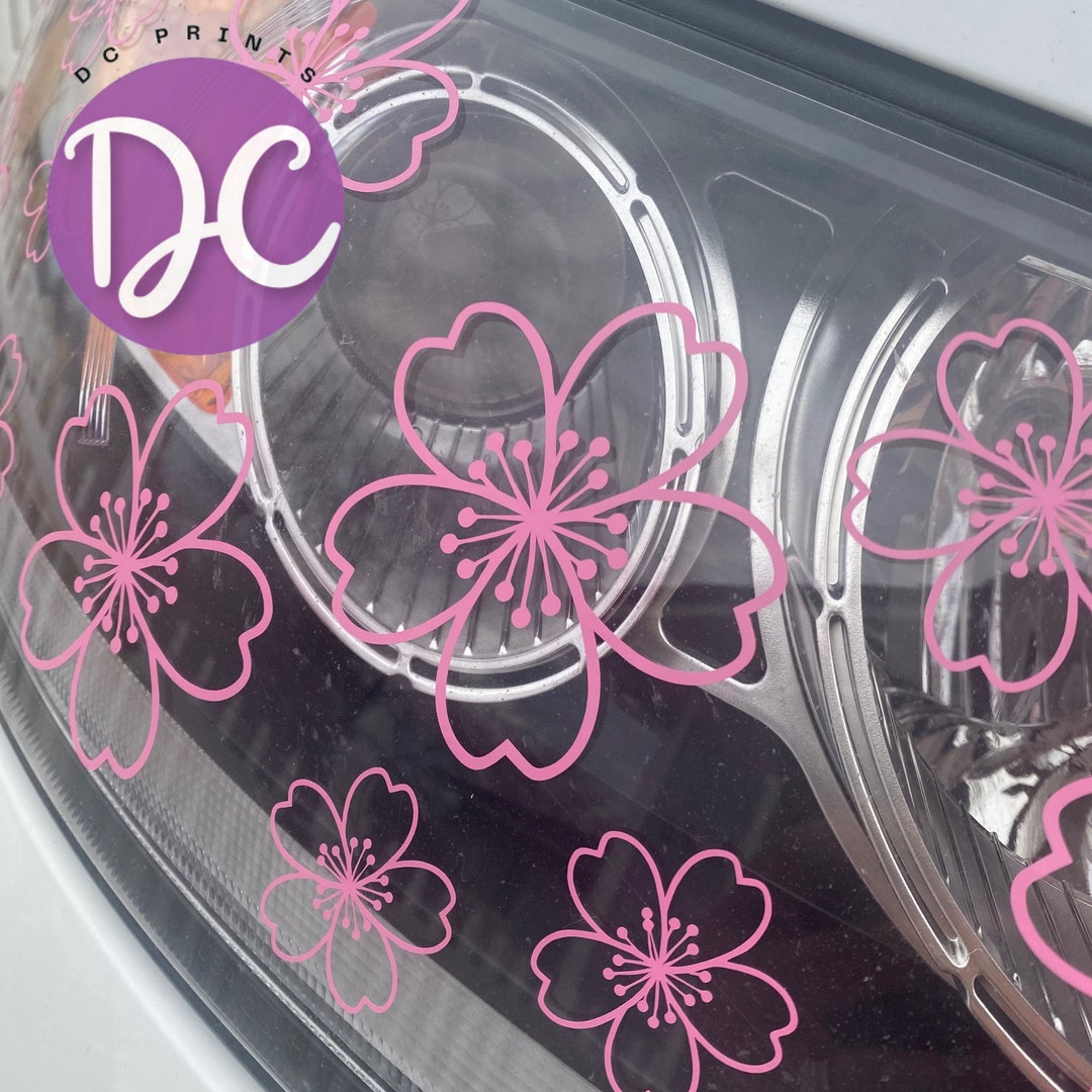 Cherry Blossom Car Decal: Headlight & Tail Light Vinyl Sticker - Etsy