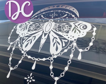 Monstera Car Decal, Car Window Decal, Vinyl Decal Sticker, Rear Window ...