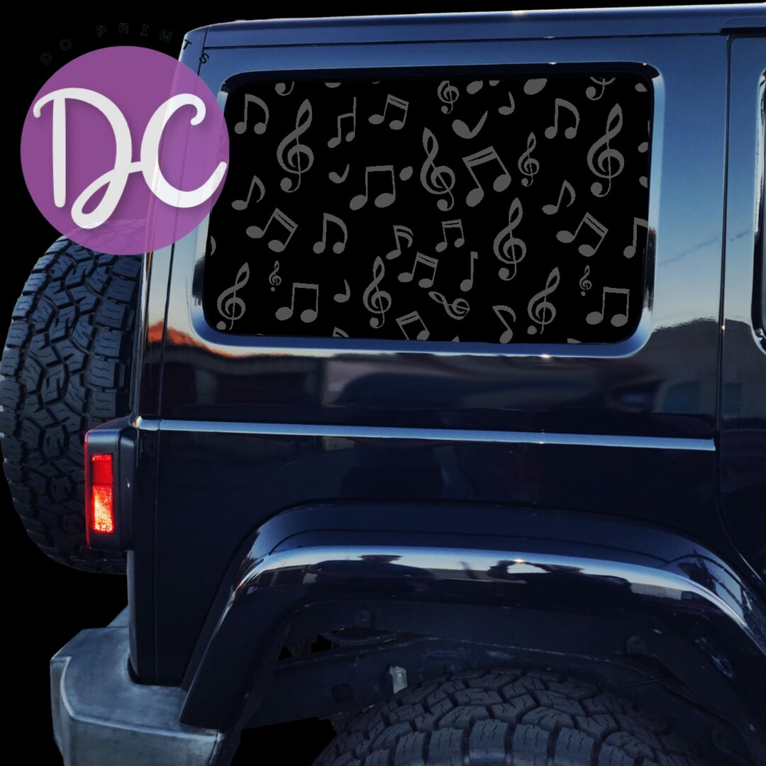 Music Notes Car Window Decal: Vinyl Sticker Decor - Etsy
