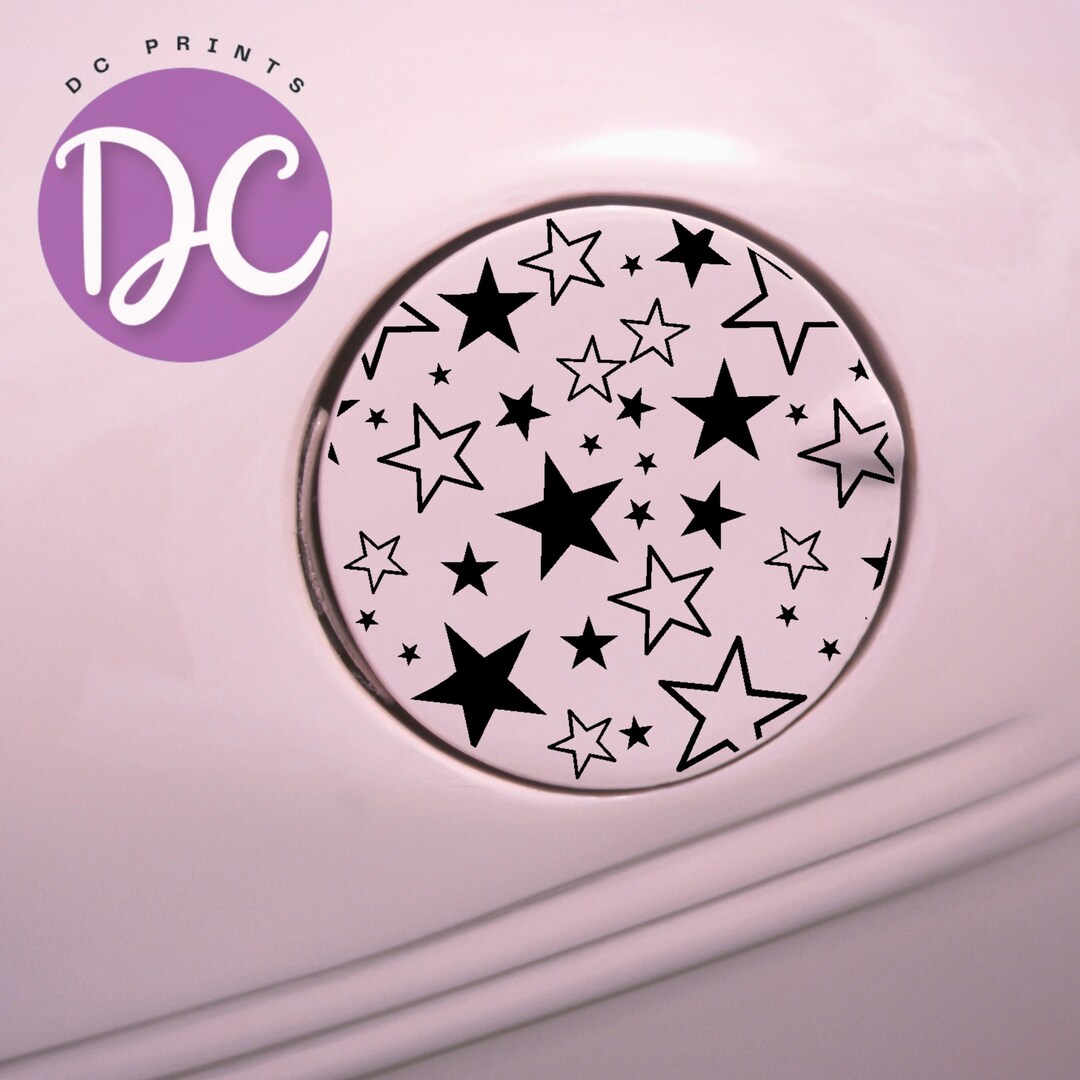 Stars Gas Cap Car Decal, Car Window Decal, Vinyl Decal Sticker, Car ...