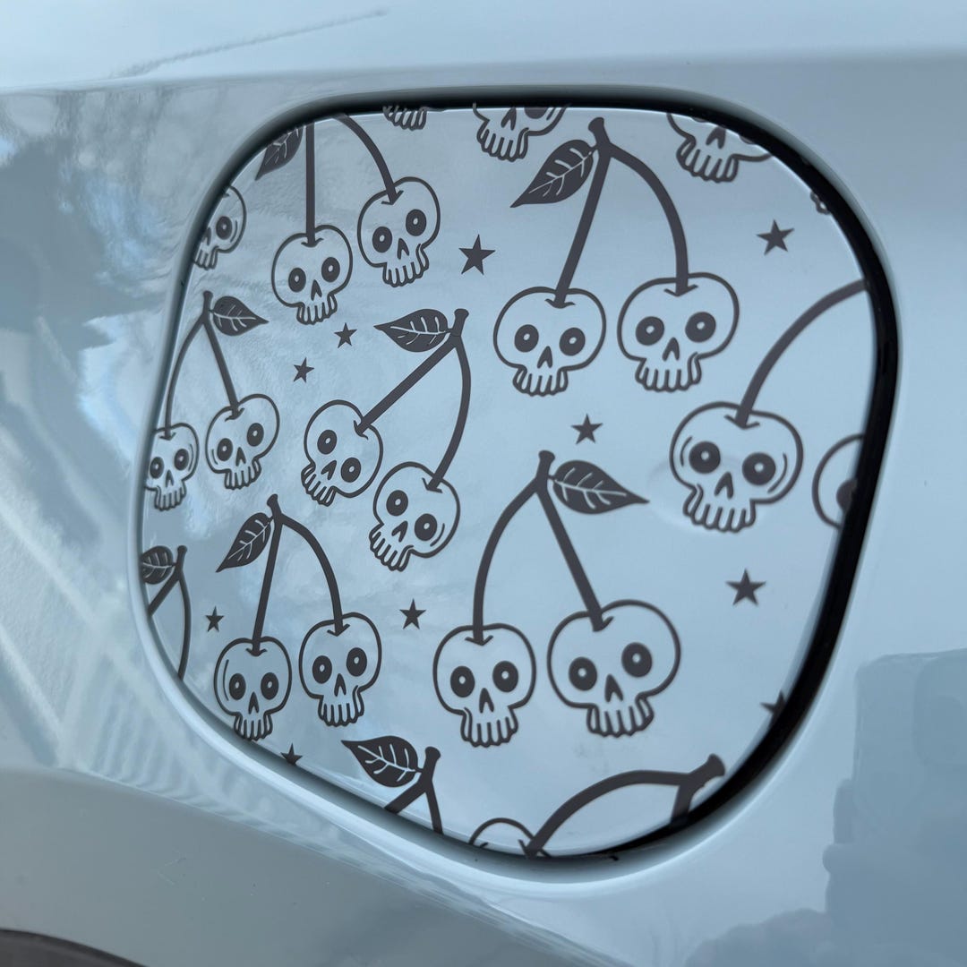 Cherry Skulls Car Decal: Vinyl Gas Cap Sticker - Etsy