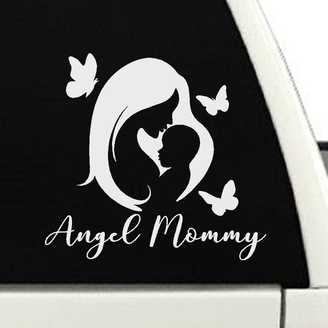Angel Mommy Vinyl Decal, Memorial Baby Car Decal, in Memory of Child ...