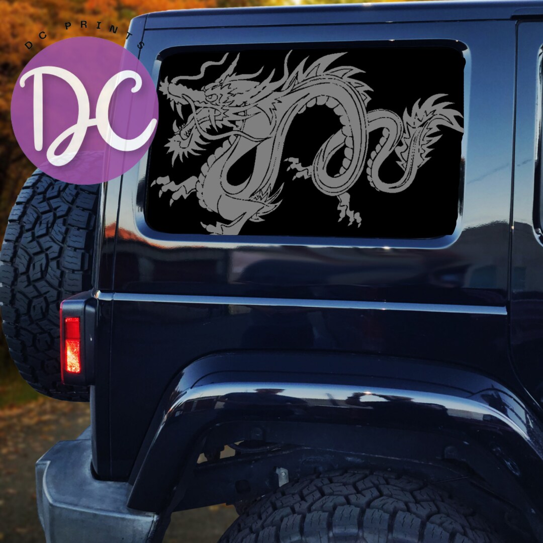 Chinese Dragon Car Decal, Car Window Decal, Vinyl Decal Sticker, Car ...