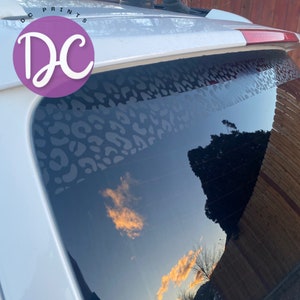 Leopard Print Car Decal, Windshield Banner Decal, Vinyl Decal Sticker ...