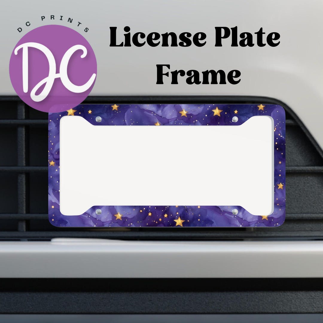 Starry Night License Plate Frame, Personalized Car Accessories, New Car ...