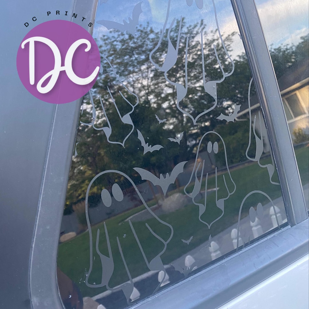 Ghosts and Bats Car Decal, Car Window Decal, Vinyl Decal Sticker, Rear ...