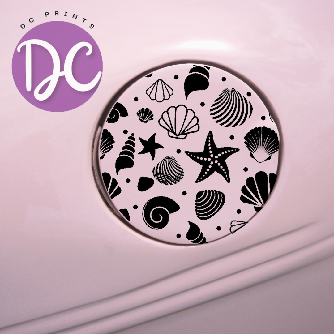 Seashell Car Gas Cap Decal: Vinyl Car Window Sticker - Etsy