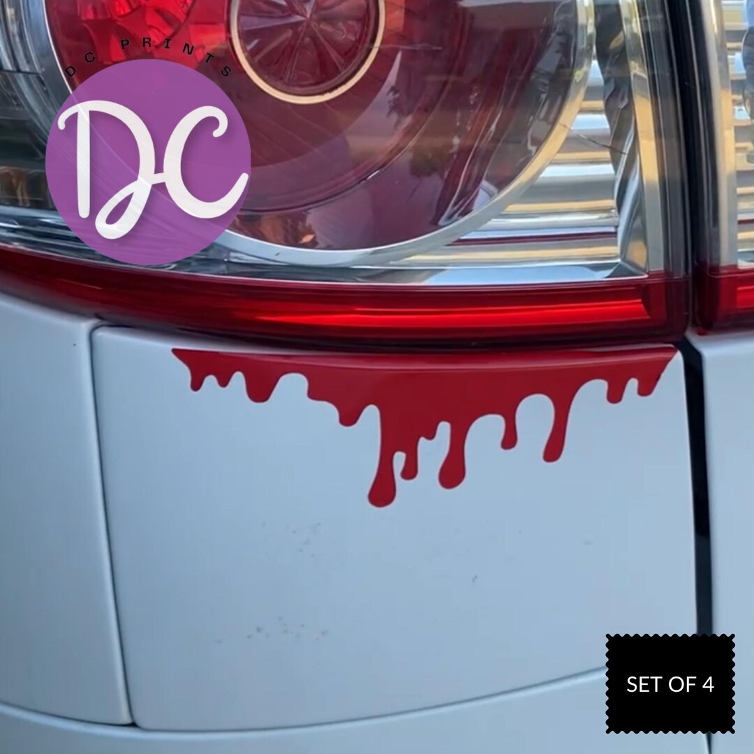 Blood Drips Car Decal, Car Window Decal, Vinyl Decal Sticker, Car ...