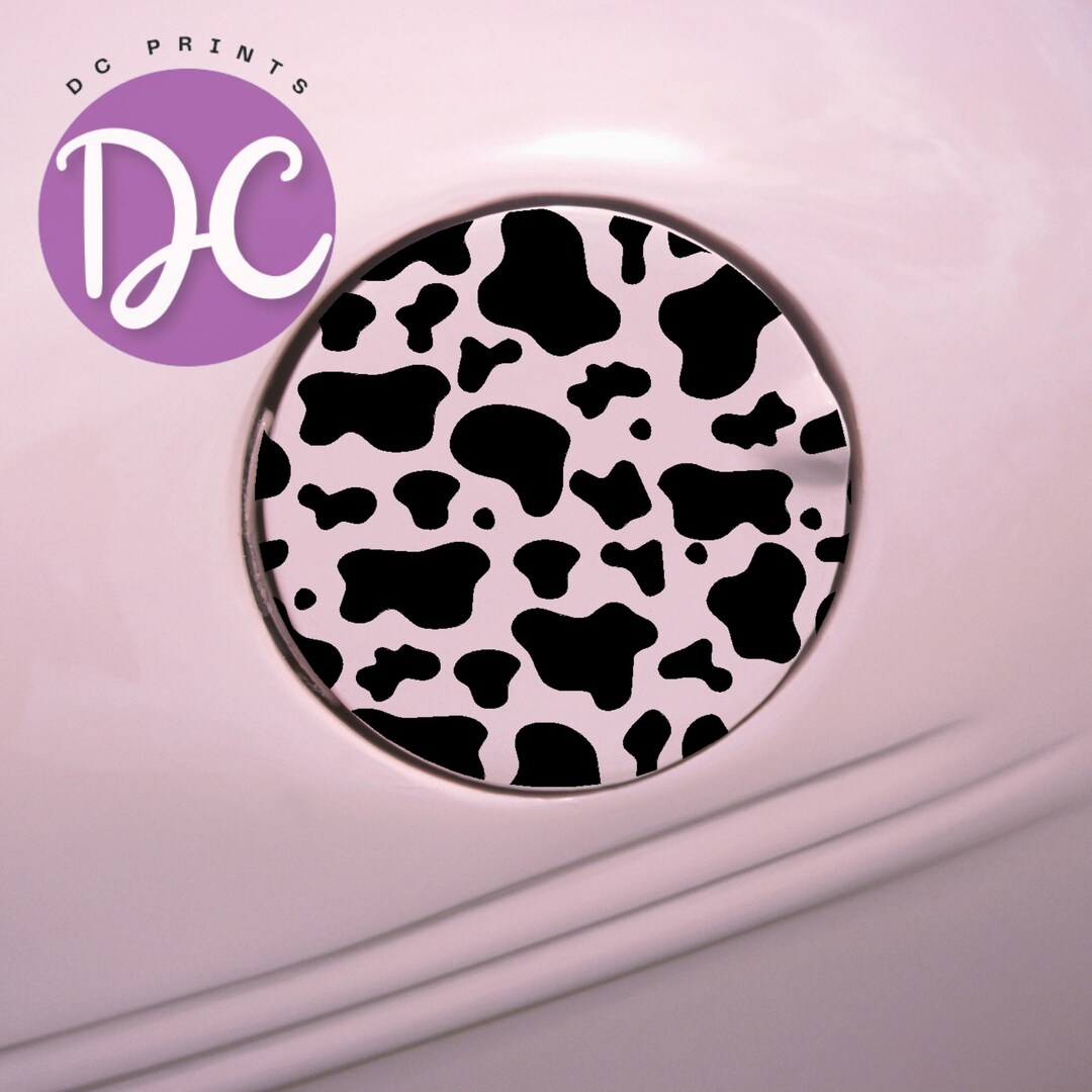 Cow Print Car Decal: Vinyl Gas Cap Sticker - Etsy