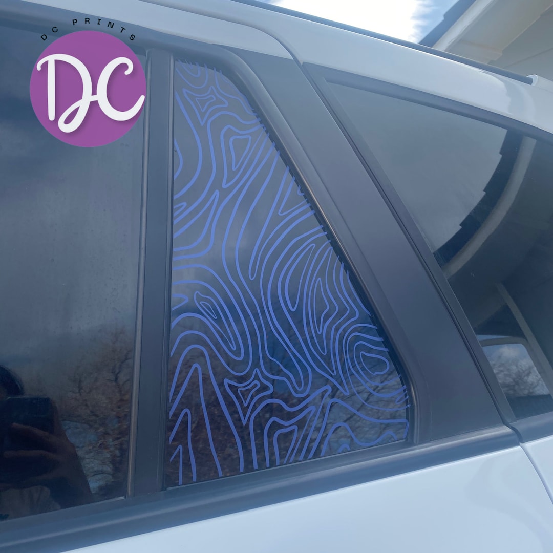 Topography Car Decal, Car Window Decal, Vinyl Decal Sticker, Rear ...