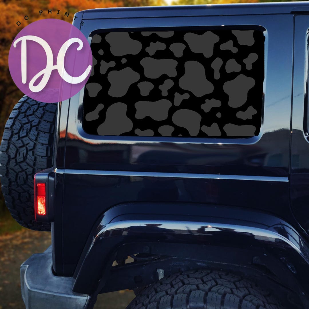Cow Print Car Window Decal: Vinyl Sticker Car Decor - Etsy