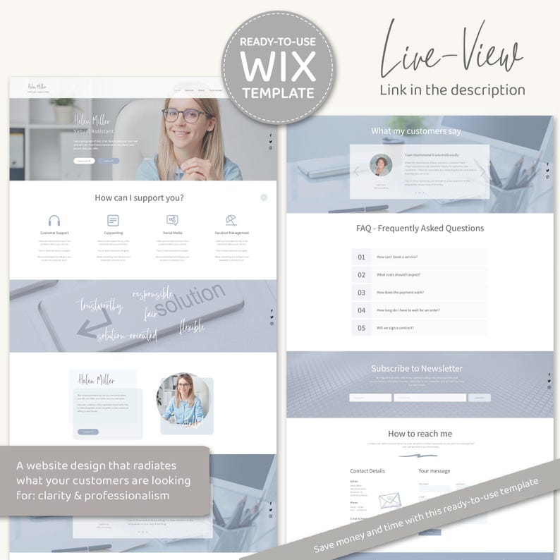 Wix Website Template for Virtual Assistants & Service Providers ...