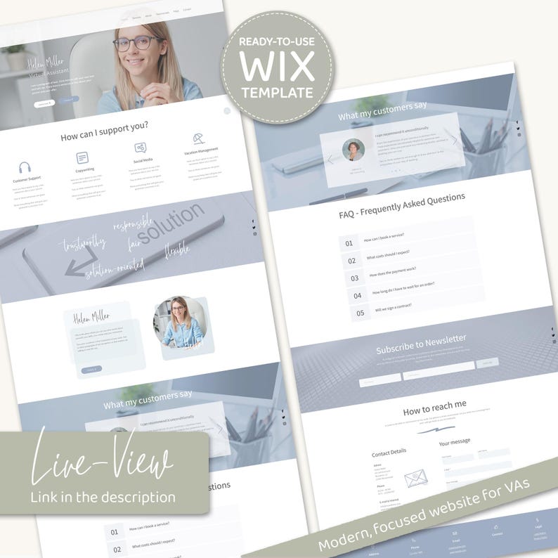 Wix Website Template for Virtual Assistants & Service Providers ...