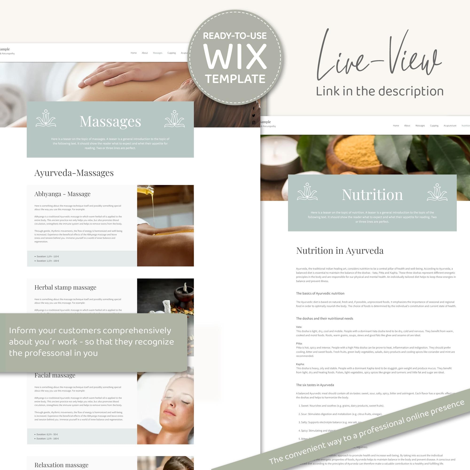 Wix Website Template for Naturopaths, Therapists, Life-coaches ...