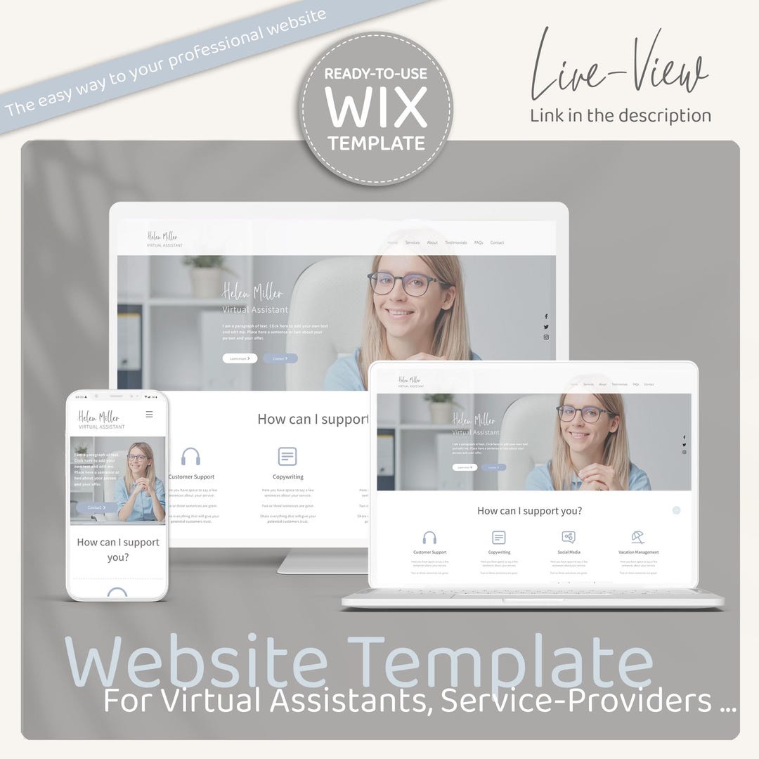 Wix Website Template for Virtual Assistants & Service Providers ...