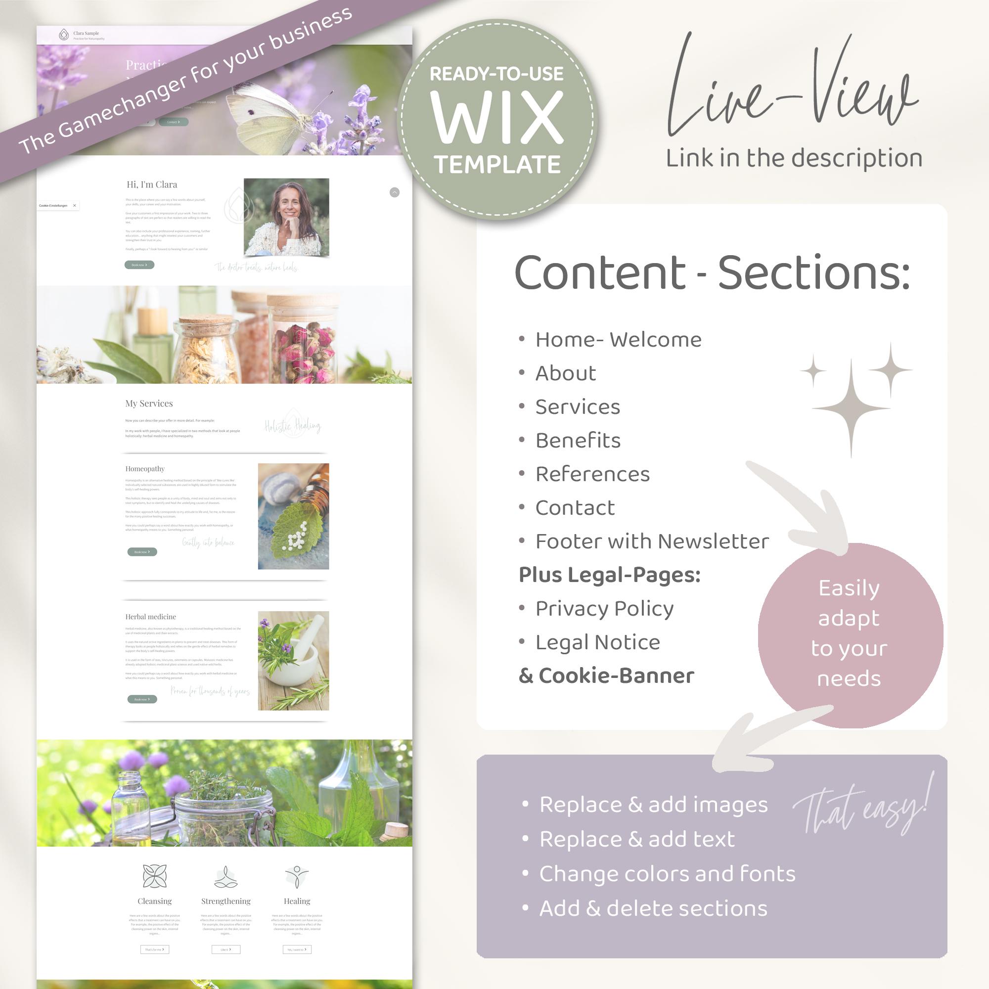 Professional Wix Website Template for Alternative Practitioner, Healer ...
