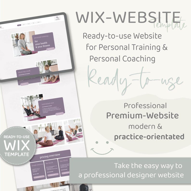 Wix Website Template for Personal Training, Personal Coaching, Practice ...