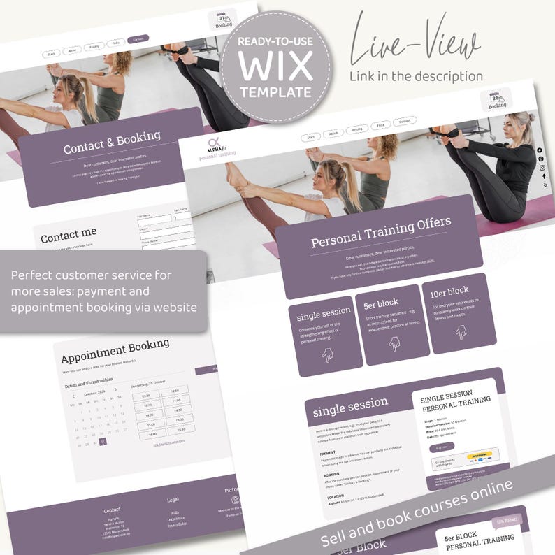 Wix Website Template for Personal Training, Personal Coaching, Practice ...