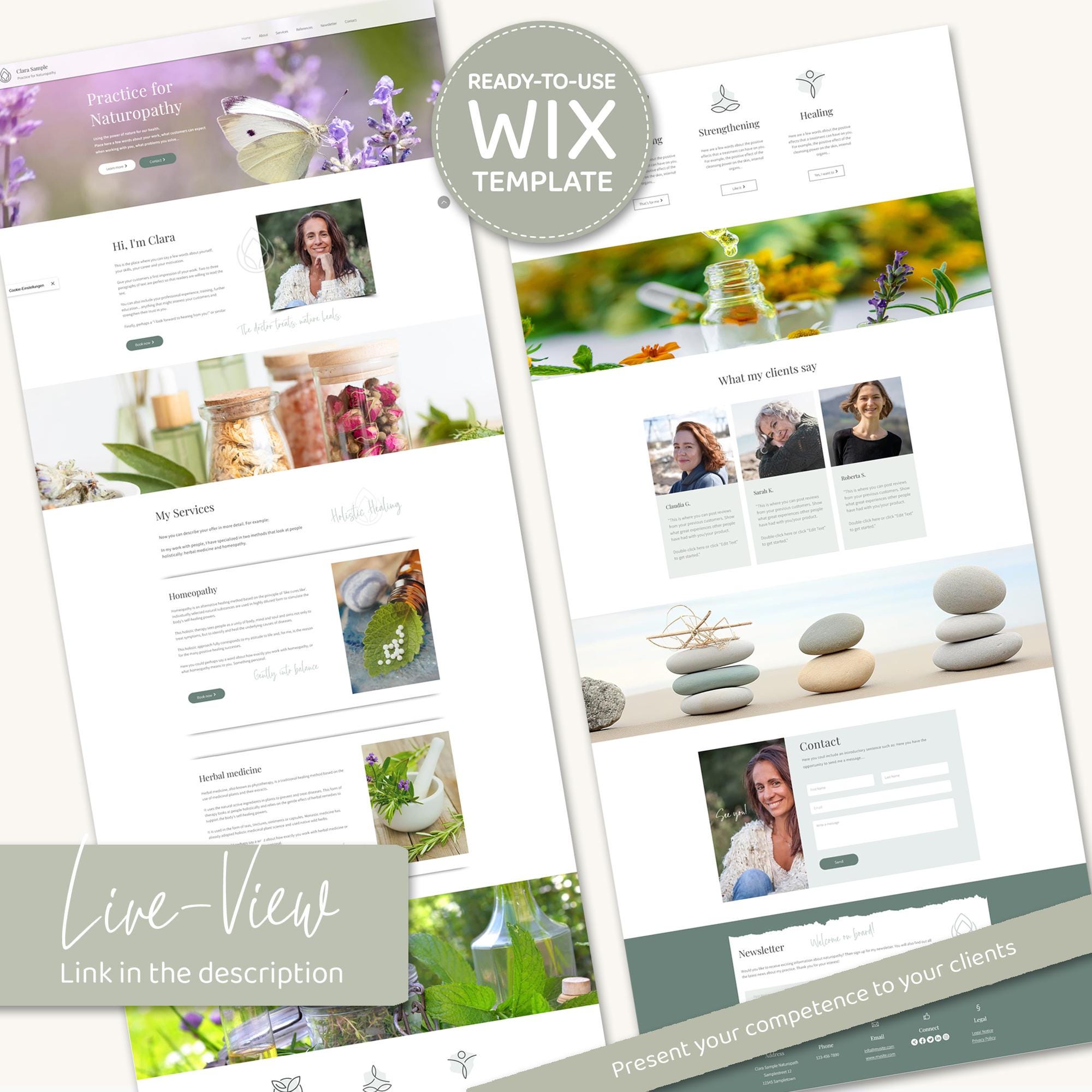 Professional Wix Website Template for Alternative Practitioner, Healer ...