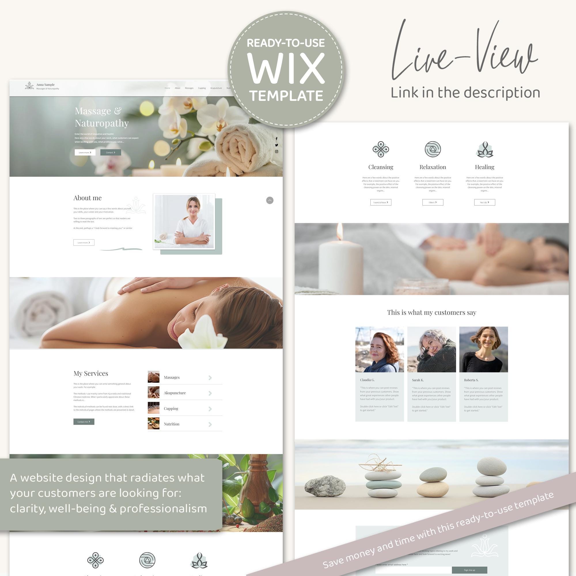 Wix Website Template for Naturopaths, Therapists, Life-coaches ...