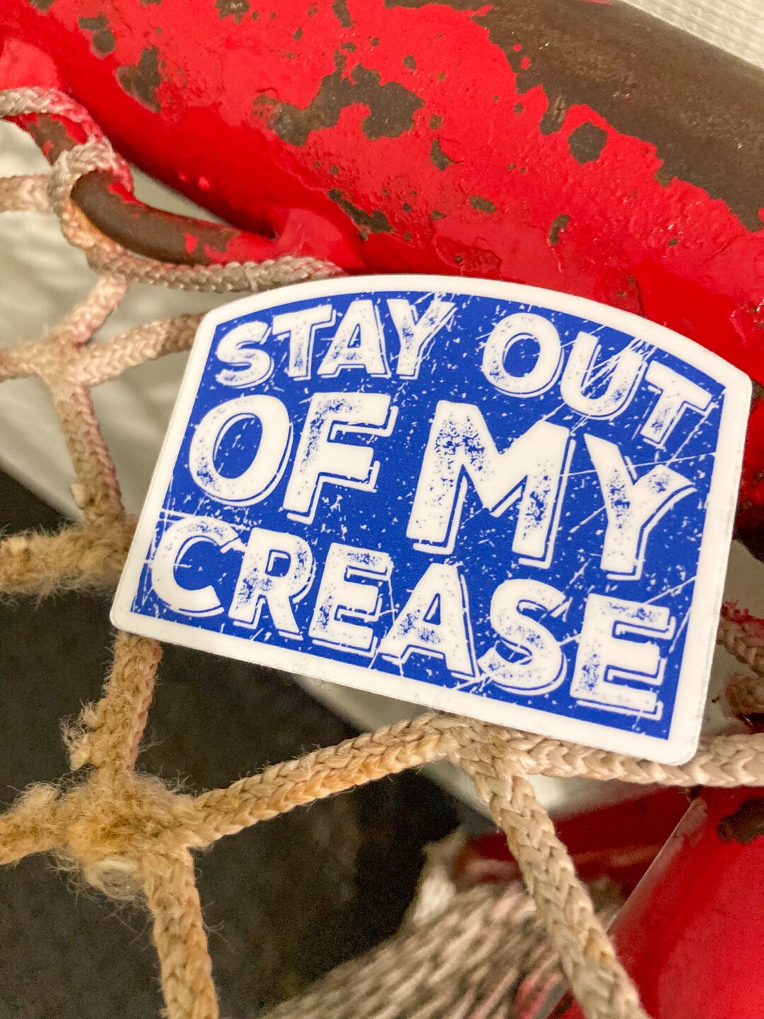 Stay Out of My Crease Hockey Sticker, Hockey Vinyl Sticker, Hockey ...