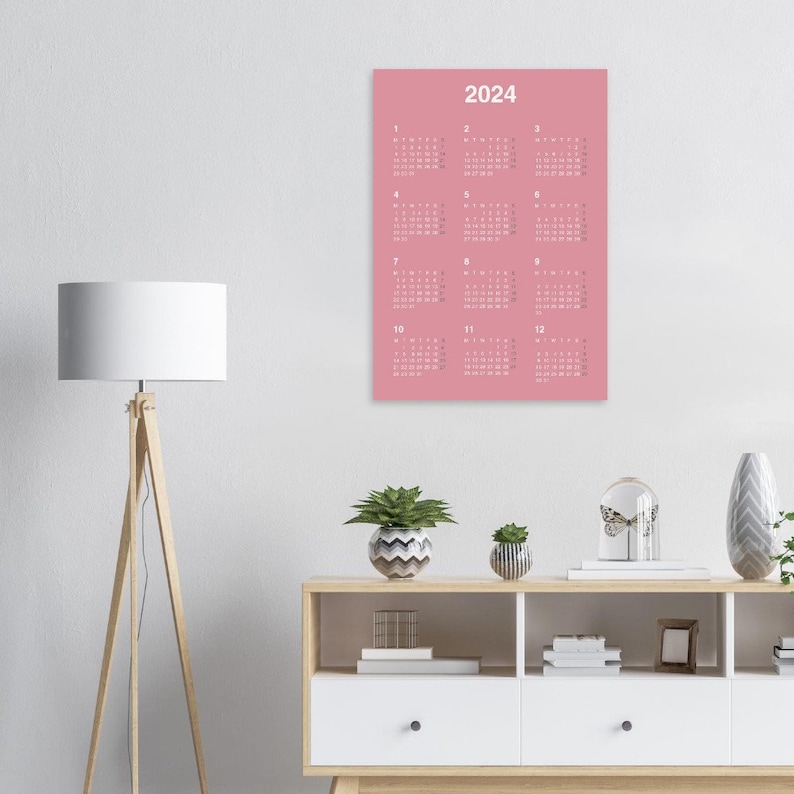 2024 A1 Poster Calendar, Premium Matte Paper, A1 Year Planner, A1 ...