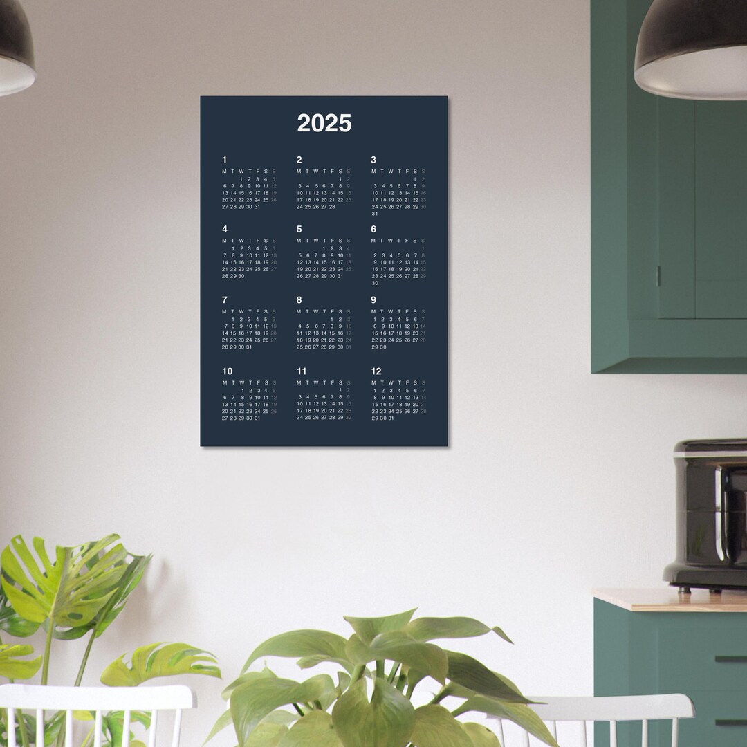 2025 Poster Calendar, Matte Paper, Year Planner, Office Wall Planner ...