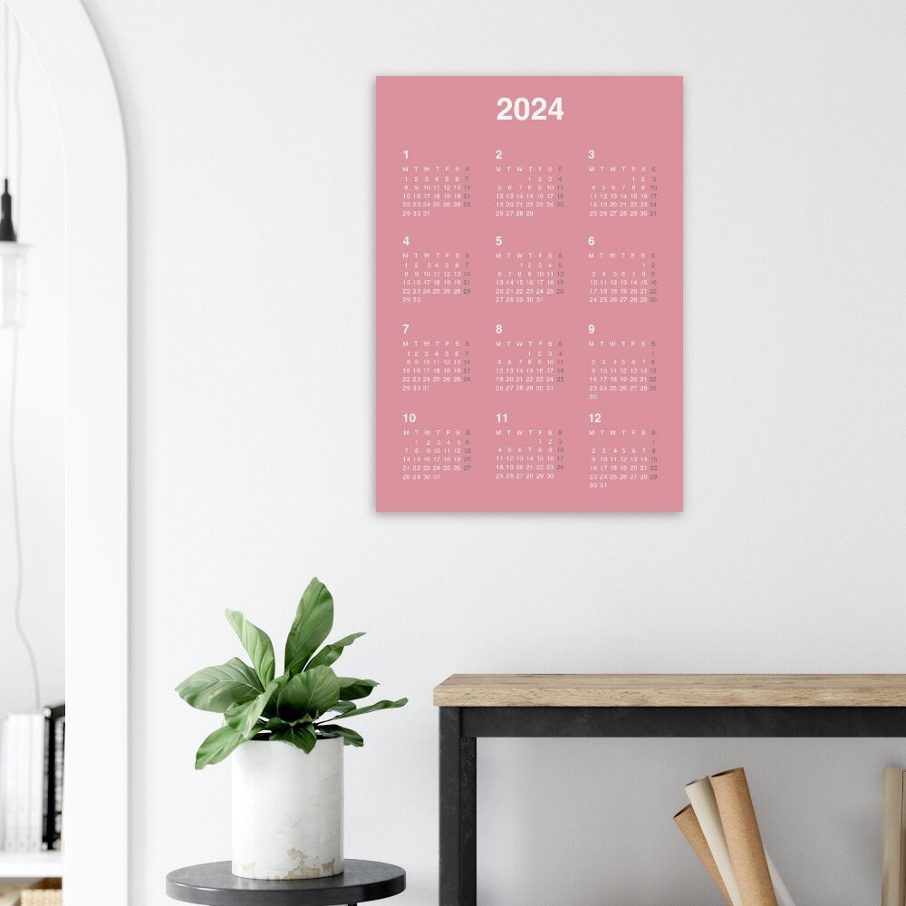 2024 A1 Poster Calendar, Premium Matte Paper, A1 Year Planner, A1 Office Wall Planner, 200gsm 59 ...
