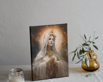 Maria Rosa Mistica Virgin Mary Poster Religious Posters - Etsy
