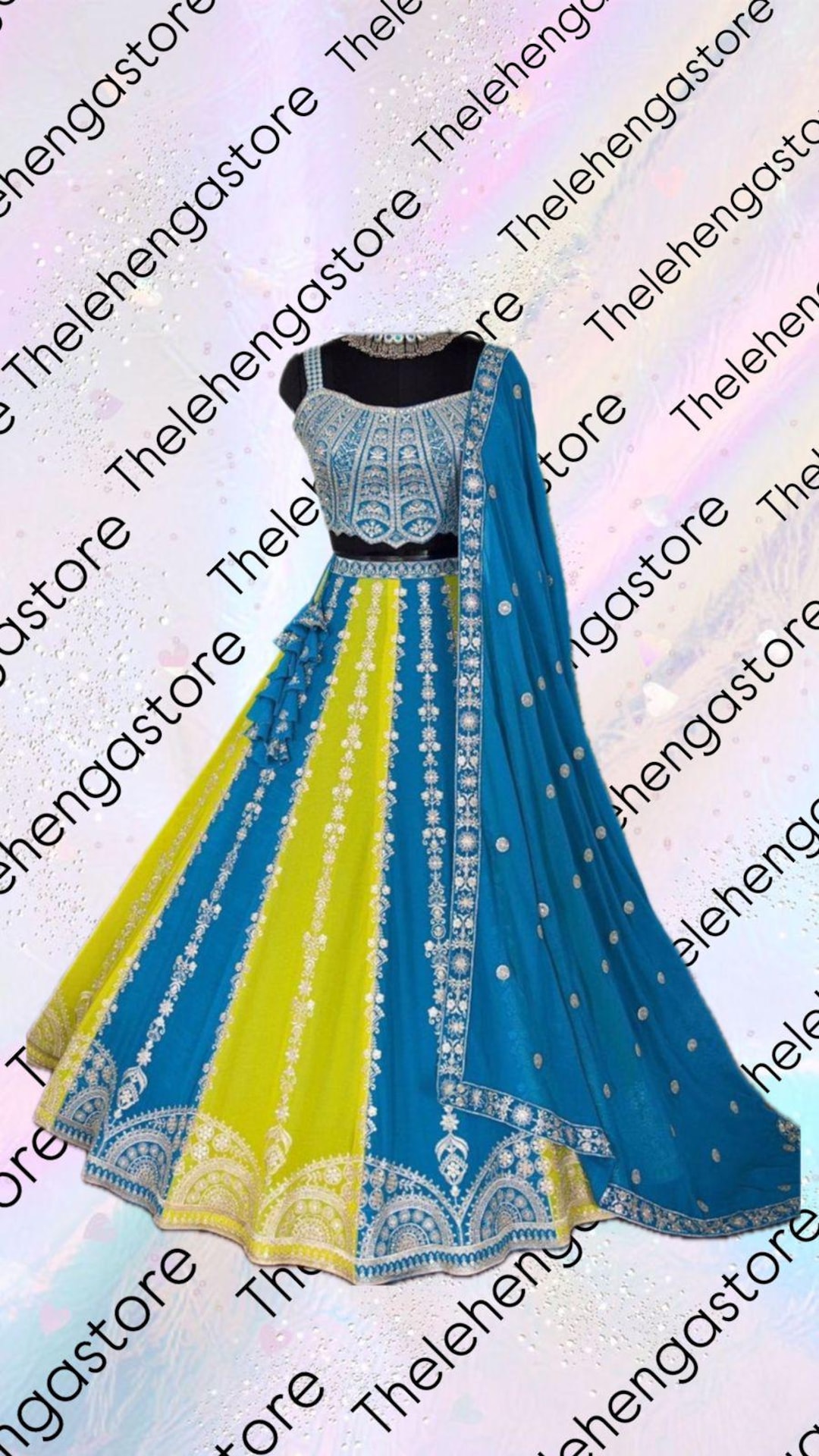 Multi Color Sequence Embroidery Work Designer Lehenga Choli for Wedding ...