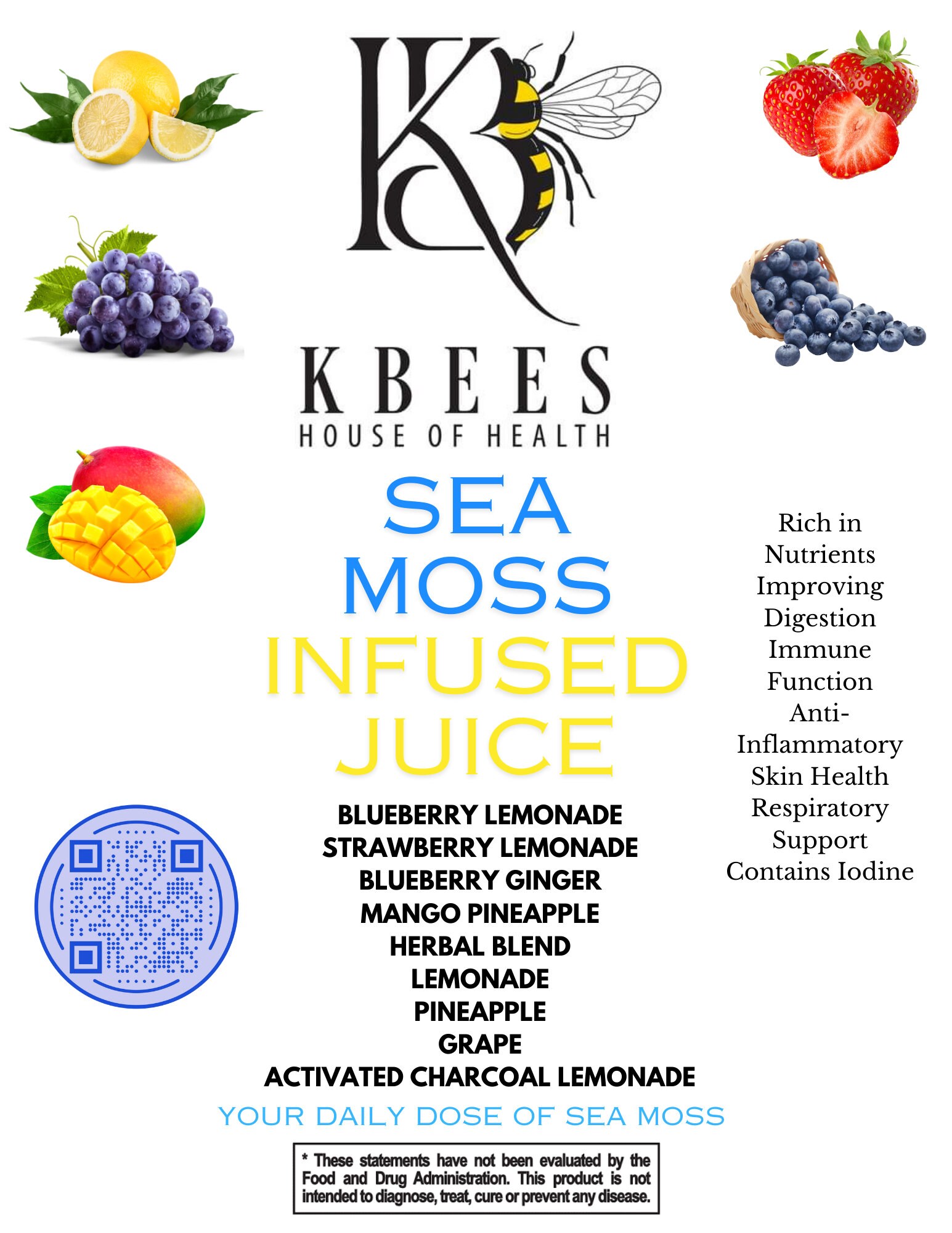 Kbees House Sea Moss Juice - Etsy