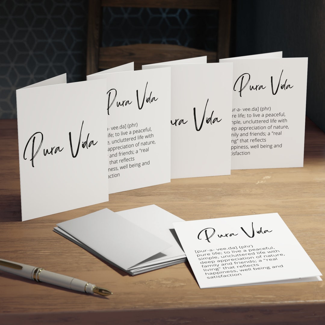 Pura Vida Multi-design Greeting Cards (5-pack) - Etsy