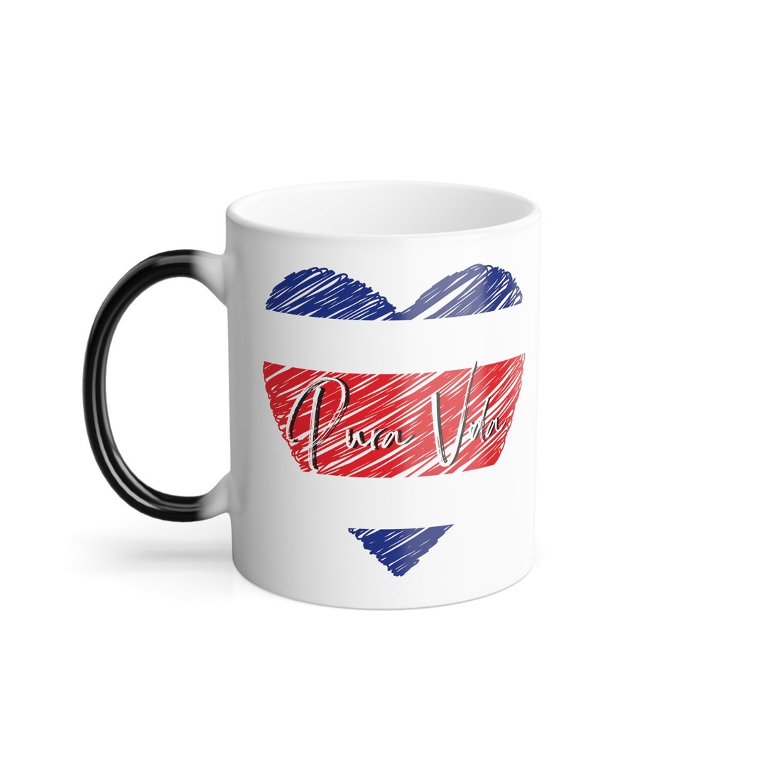 Pura Vida Color Changing Mug: Costa Rica Heart Mug, 11oz - Etsy
