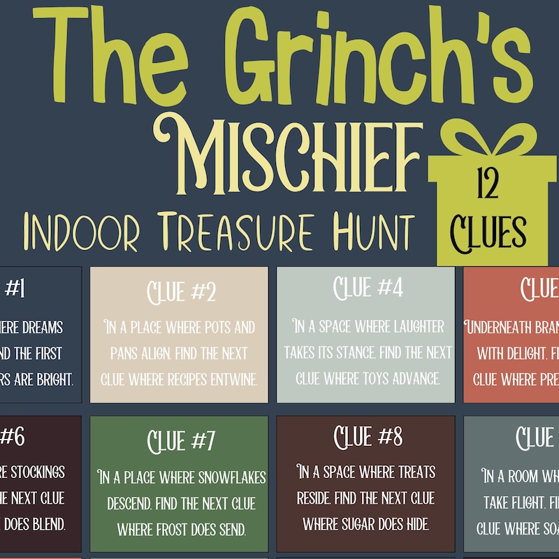 Grinch Scavenger Hunt - Etsy