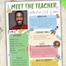 Editable Meet the Teacher Template - Back to School Introduction, First ...