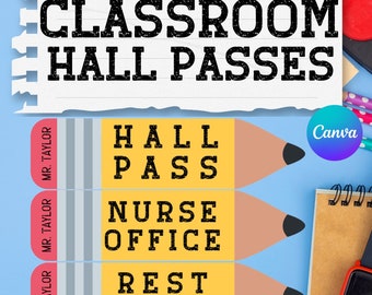 Editable Hall Pass Template - Etsy