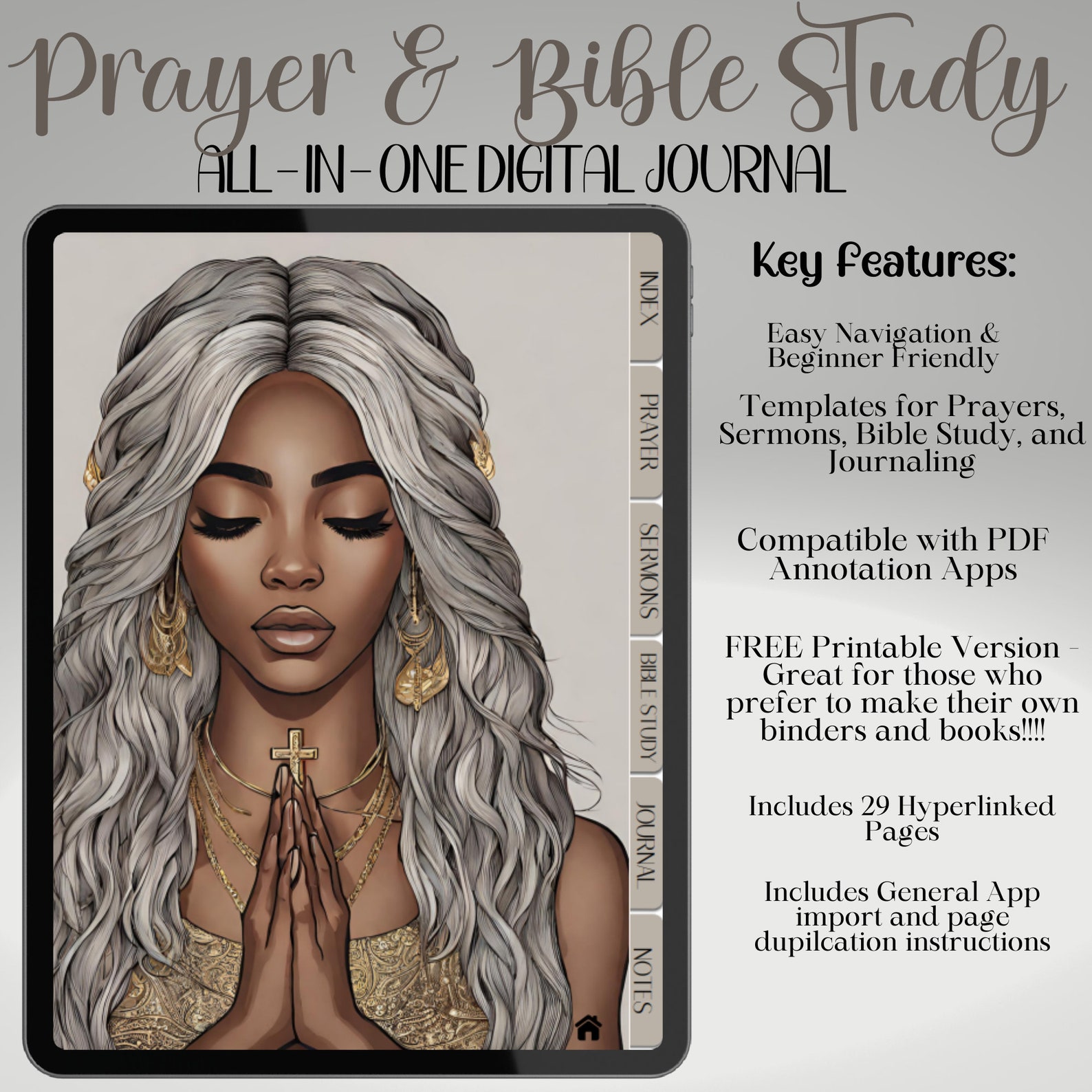 Prayer Journal Printable, Prayer Journal Digital, Bible Journaling ...