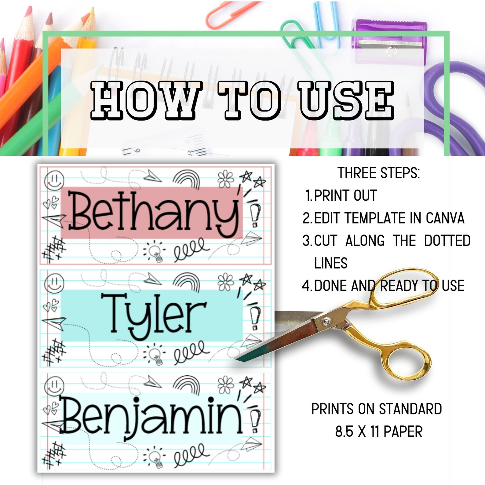 Editable Classroom Name Tags Template, Student Name Tags, Classroom ...