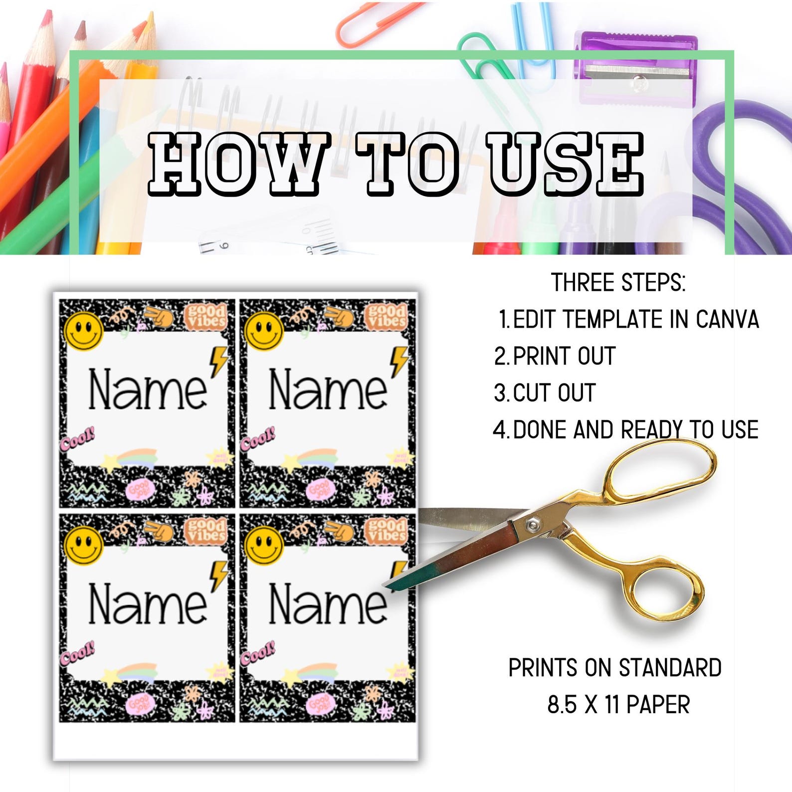 Editable Student Locker Tags & Name Tags for Classroom - Customizable ...
