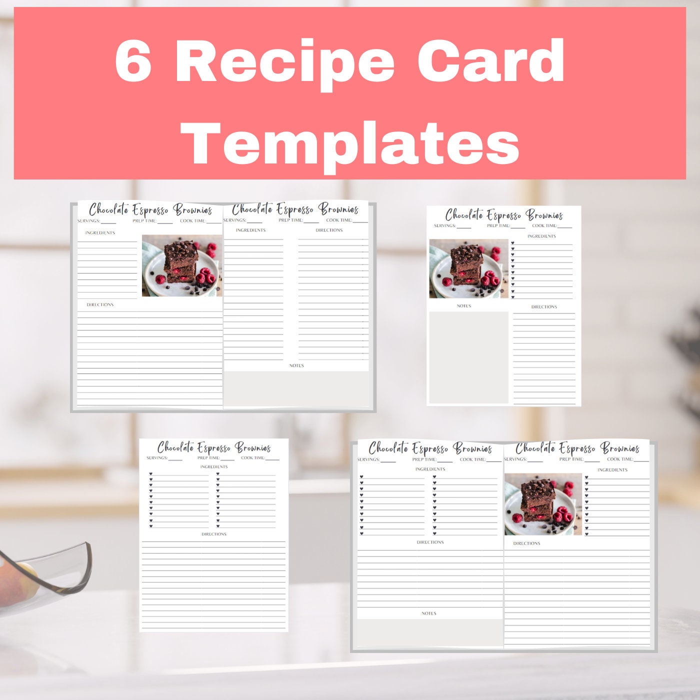EDITABLE Recipe Binder Template PDF Recipe Template Recipe - Etsy