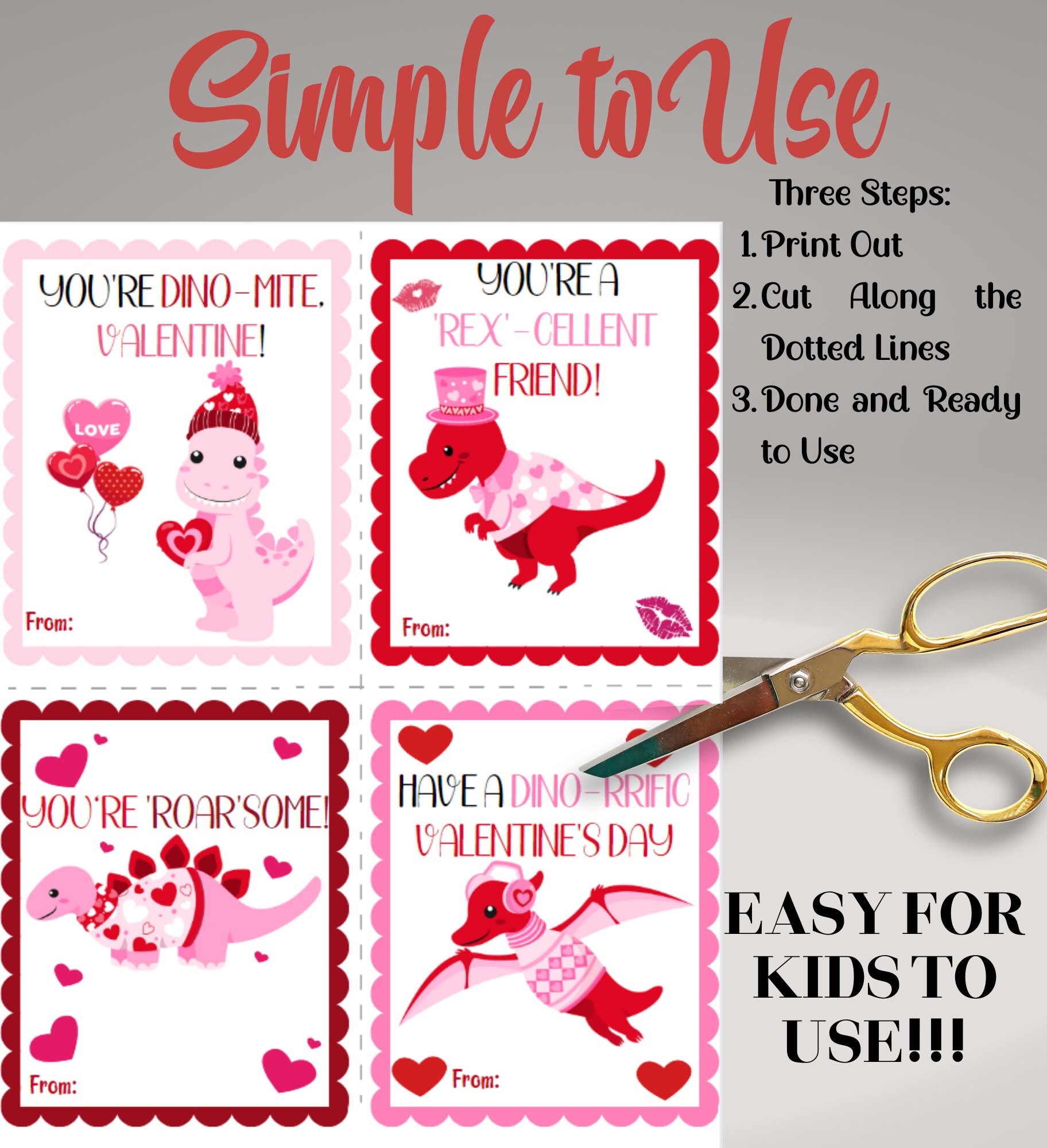 Editable Dinosaur Valentine, Dinosaur Valentine Card, Dinosaur ...