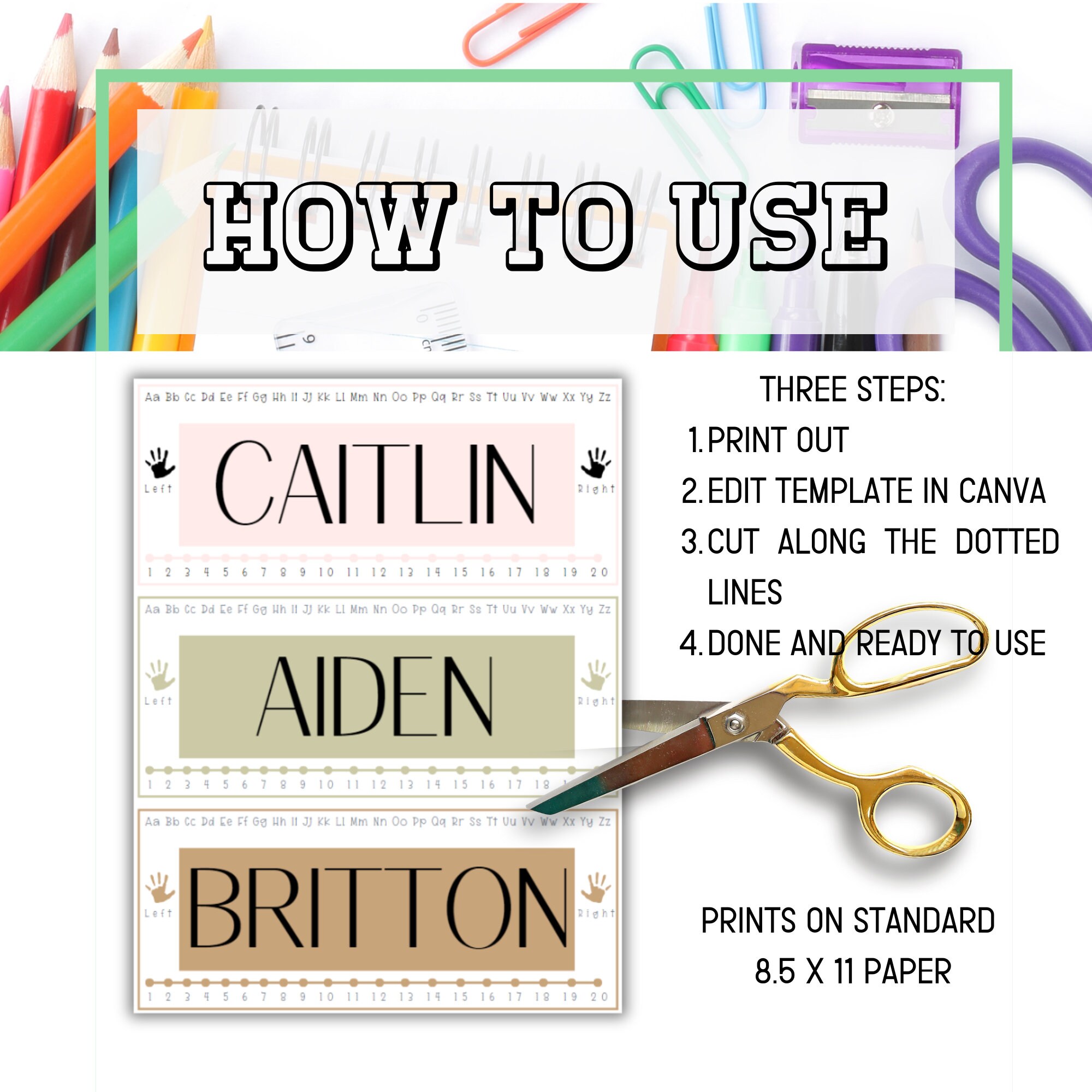 Editable Classroom Name Tags Template, Student Name Tags, Classroom ...