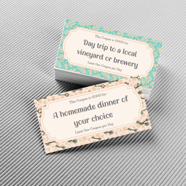 PRINTABLE Love Coupons, Love Coupon Book, Gifts for Him, Gifts for Her ...