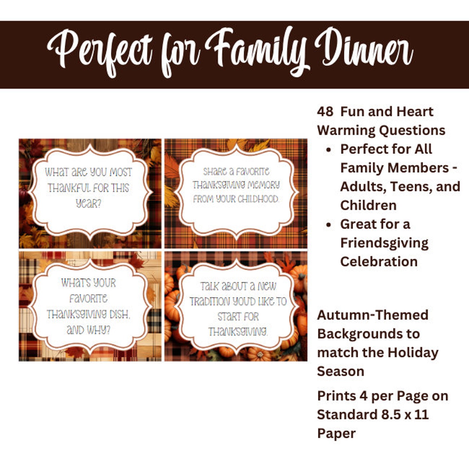 PRINTABLE Thanksgiving Conversation Starters, Gratitude Game ...