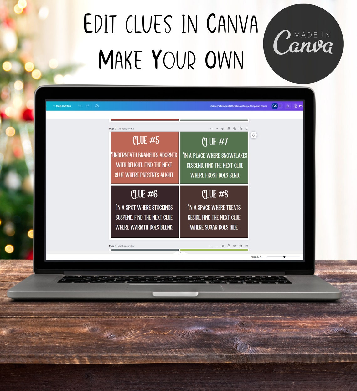 Christmas Scavenger Hunt Printable - Christmas Treasure Hunt - Kids ...