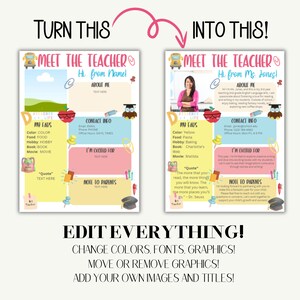 Editable Meet the Teacher Template - Back to School Introduction, First ...